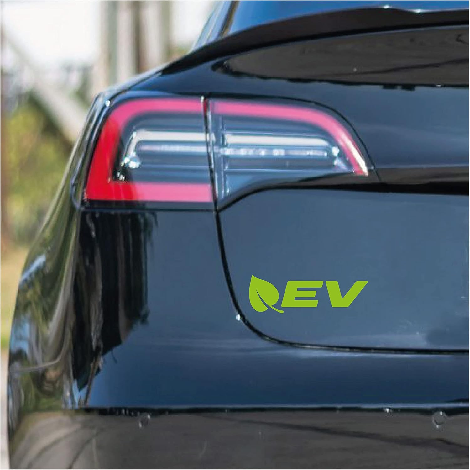 EV Leaf x 2 Vinyl Stickers Decals Car Window Bumper Electric Vehicle ...