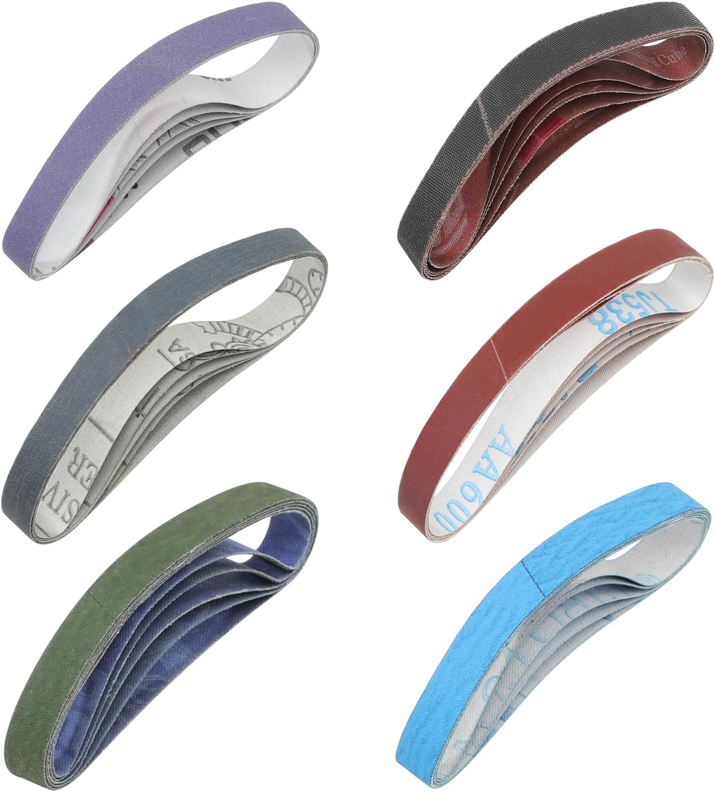 30 Pcs 1/2" x 12" Replacement Sharpening Belt Kit for Official Work ...