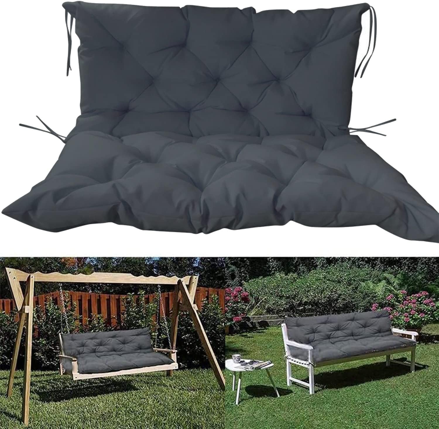 NENIUX 10CM Thicken Outdoor/Indoor Swing Replacement Bench Cushions ...