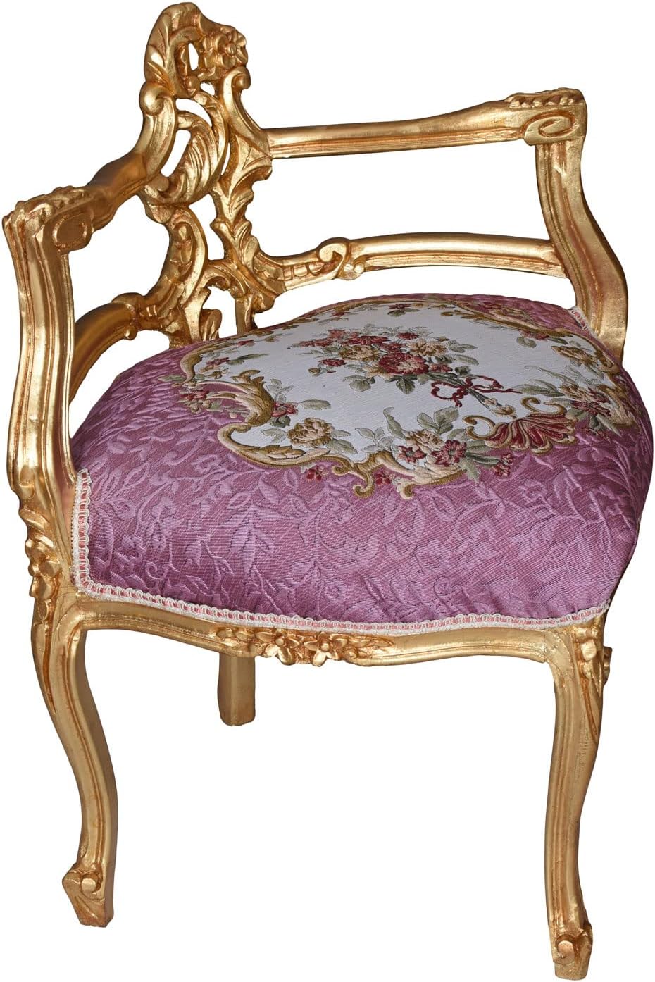 Kapitänsstuhl Eckstuhl Antik Stuhl Captains Chair Holzstuhl Gold Rokoko ...