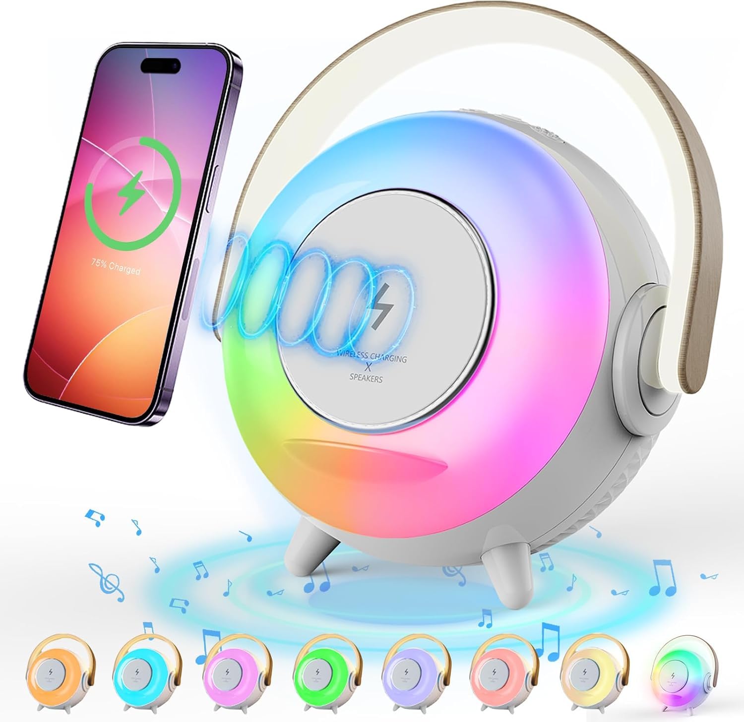 Amazon.com: LOVME Funny Egg Wireless Charging Speaker with Lights,Teen ...