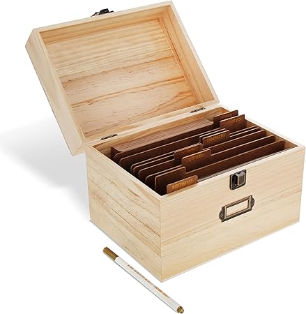 Amazon.com: CraftyBook Greeting Card Organizer Box with Dividers ...