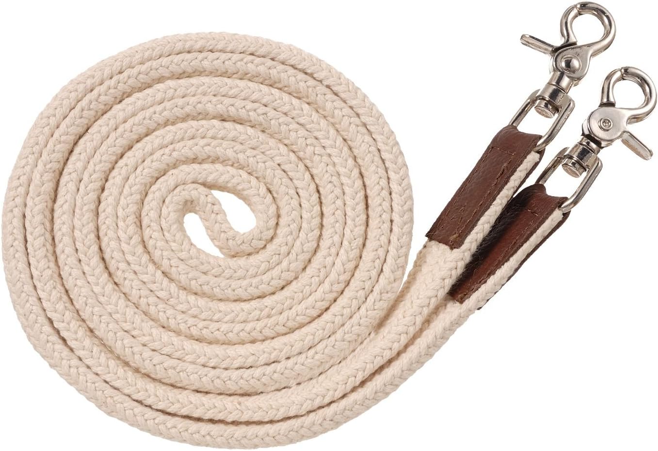 Tough 1 Royal King Deluxe Flat Roping/Contest Reins, White, Reins ...