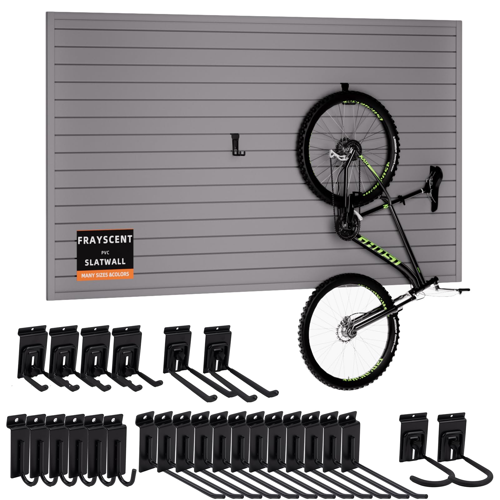 Slatwall Panels 4x8 ft with 26 Slatwall Hooks, Slat Wall Paneling ...