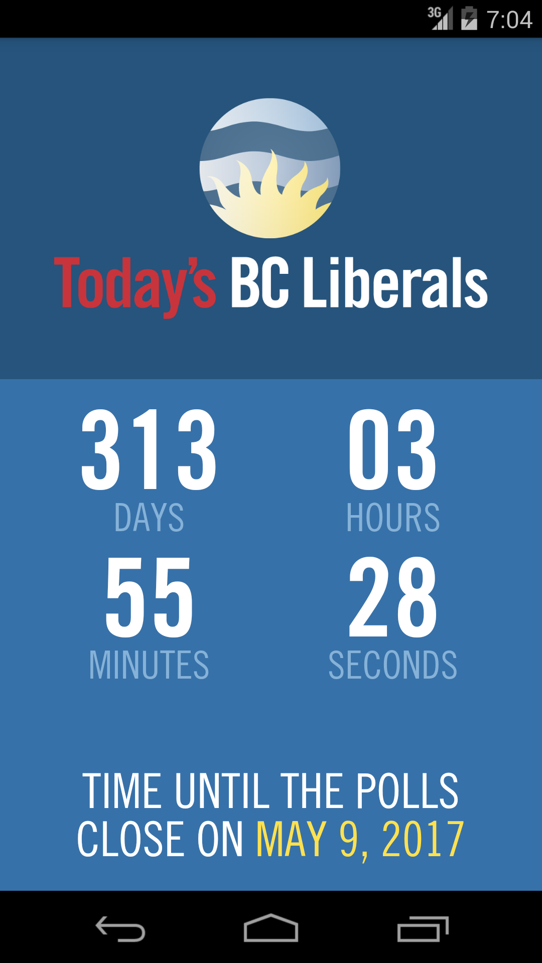 BC Liberals Election Countdown Clock - App on Amazon Appstore