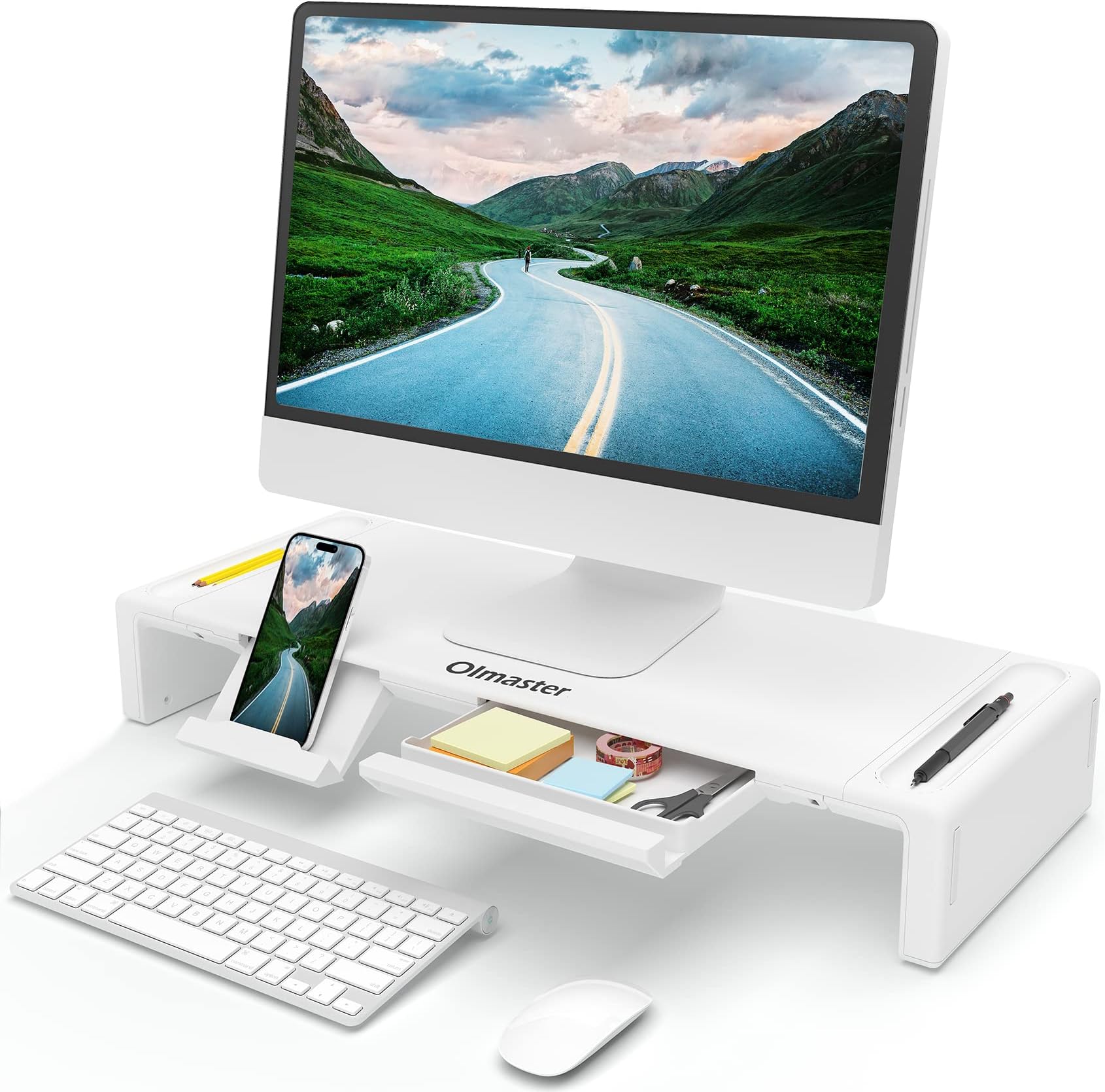 Amazon.com: Quirky Spacebar POP Monitor Stand and 6-Port USB Hub, White ...