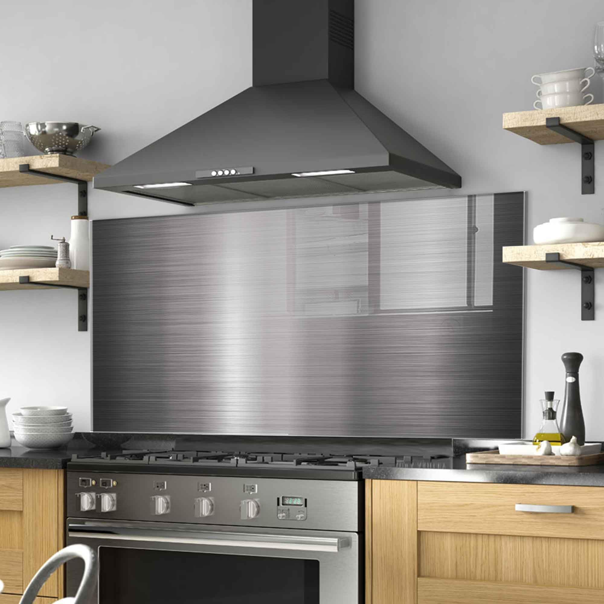 Amazon.com: Tempered Glass Kitchen Backsplash, Stove Back Cover, Stove ...