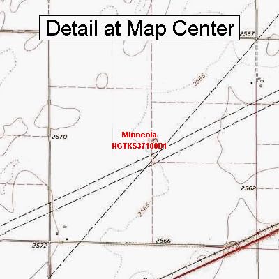 Amazon.com : USGS Topographic Quadrangle Map - Minneola, Kansas (Folded ...