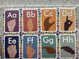 Amazon.com: YIYDONG 36 Pieces ASL Alphabet Line Bulletin Board Set ABC ...