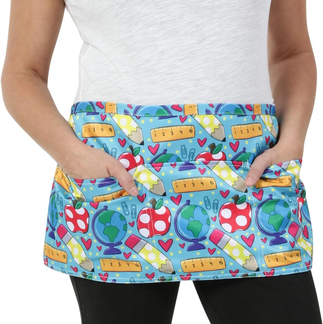 Amazon.com: Xuhal 4 Pcs Half Apron for Teachers Waist Apron with ...