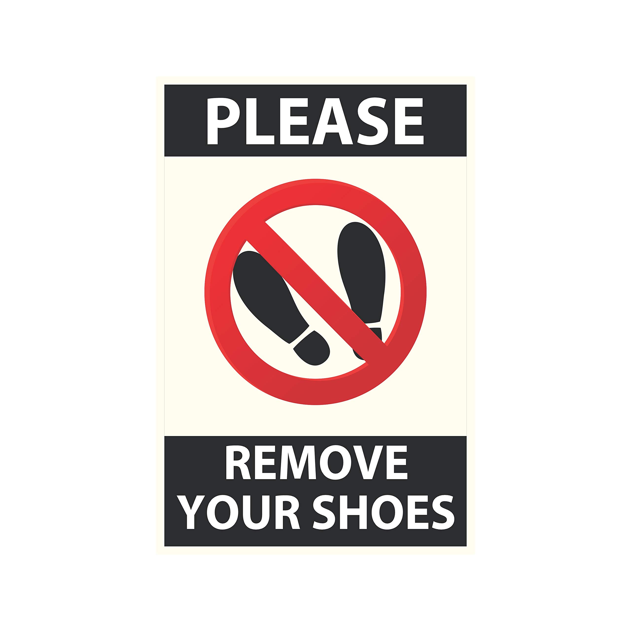 Anne Print Solutions® Please Remove Your Shoes Stickers Self Adhesive ...