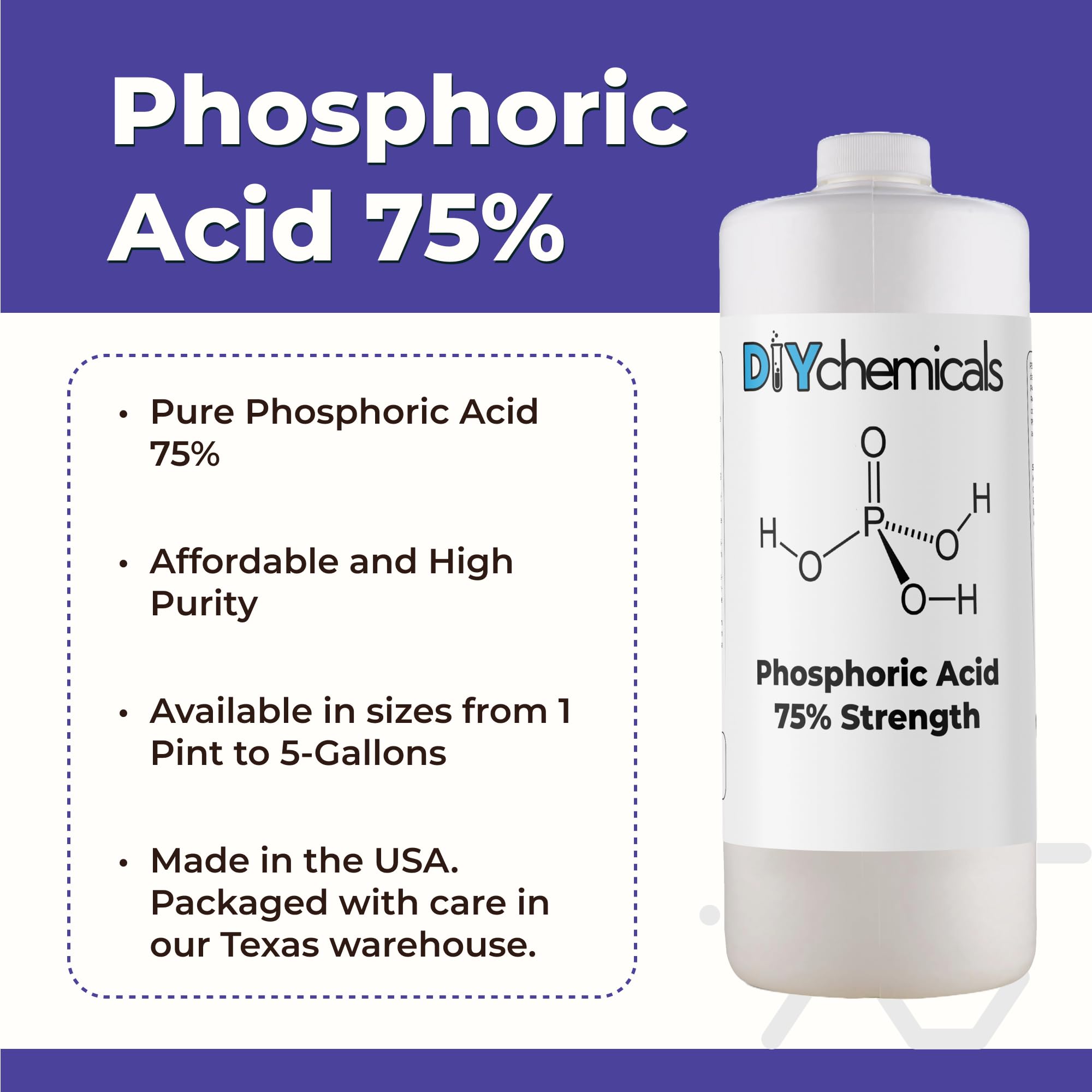 Snapklik.com : DIYChemicals Phosphoric Acid 75% Rust Remover, Wood ...