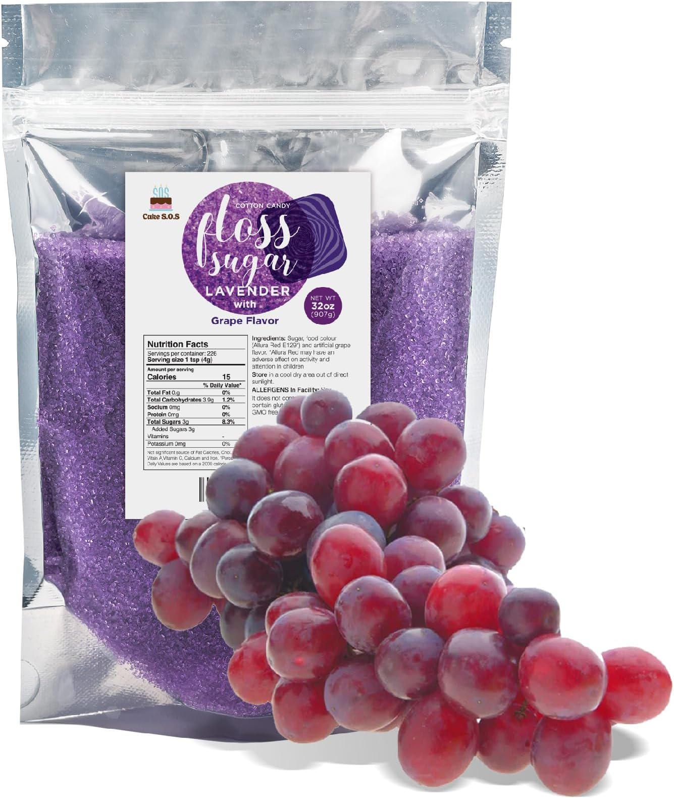 Amazon.com: Grape Cotton Candy Floss Sugar 32 Oz. (1-Pack) : Home & Kitchen