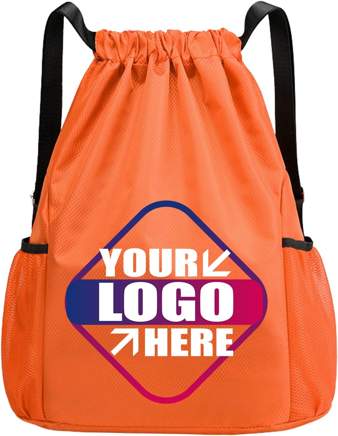 Amazon.com: Muka Custom Imprinted Large Drawstring Bag Water Resistant ...