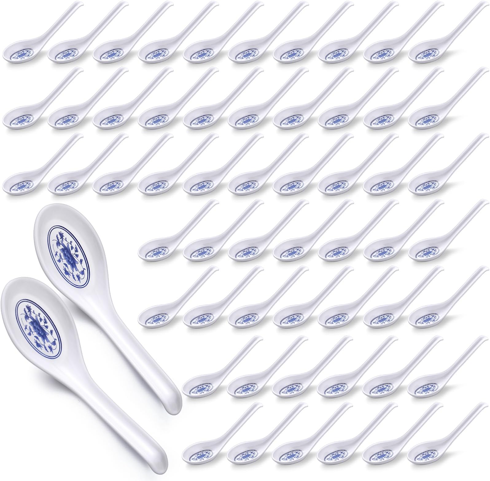 Amazon.com: Hushee 100 Pcs Asian Soup Spoon Chinese Soup Spoons Bulk ...