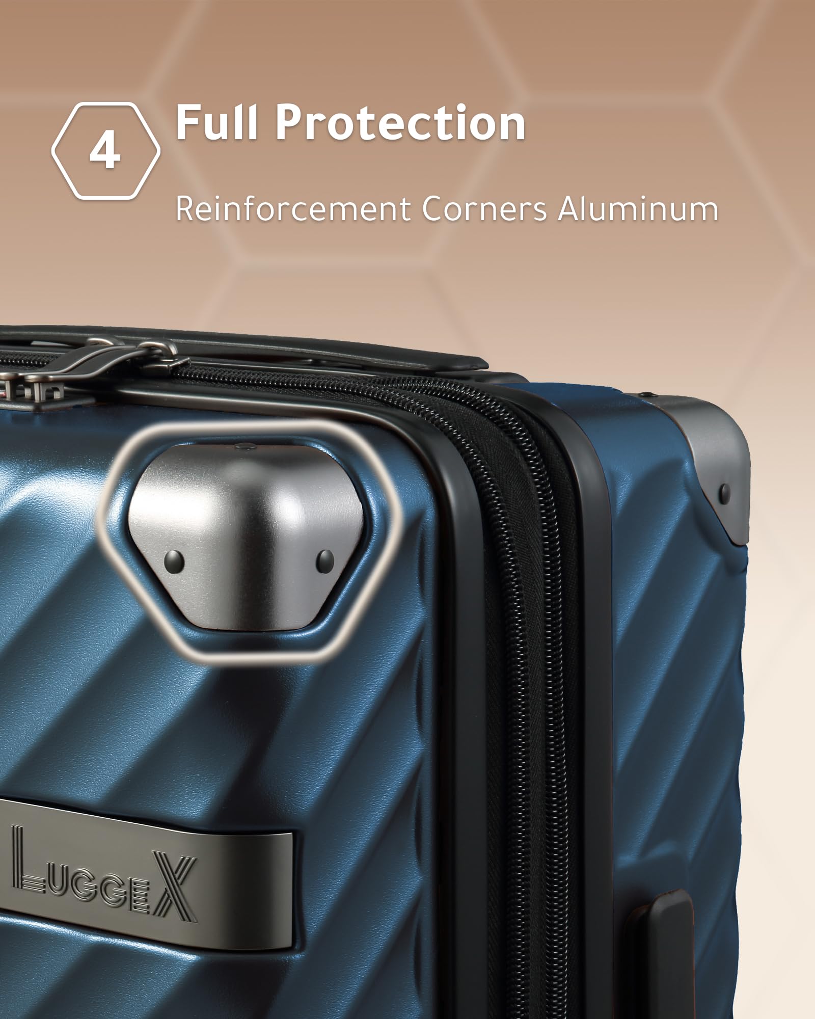 Snapklik.com : LUGGEX Carry On Luggage 22x14x9 Airline Approved - 100% ...