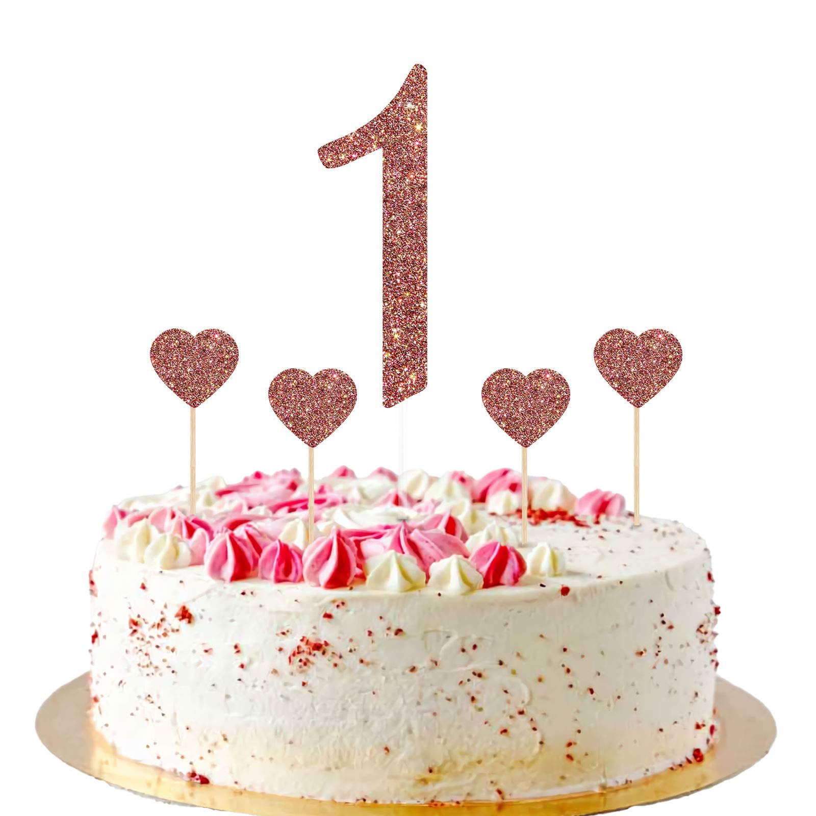 Buy Talorine One Cake Topper for 1st Birthday Cake Topper with Heart ...