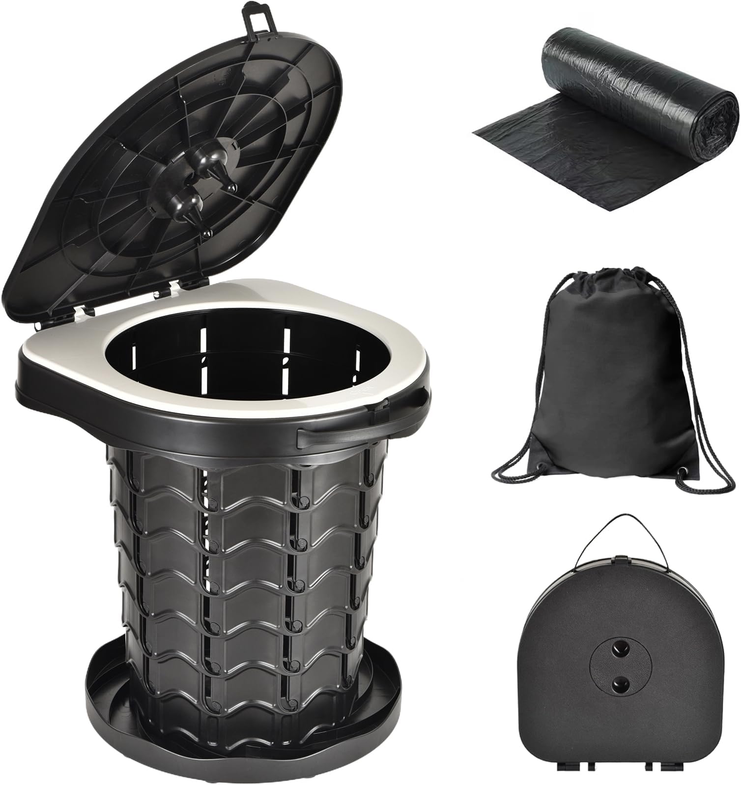 Amazon.com: Kasol tribe 16 inch Collapsible & Portable Travel Toilet ...