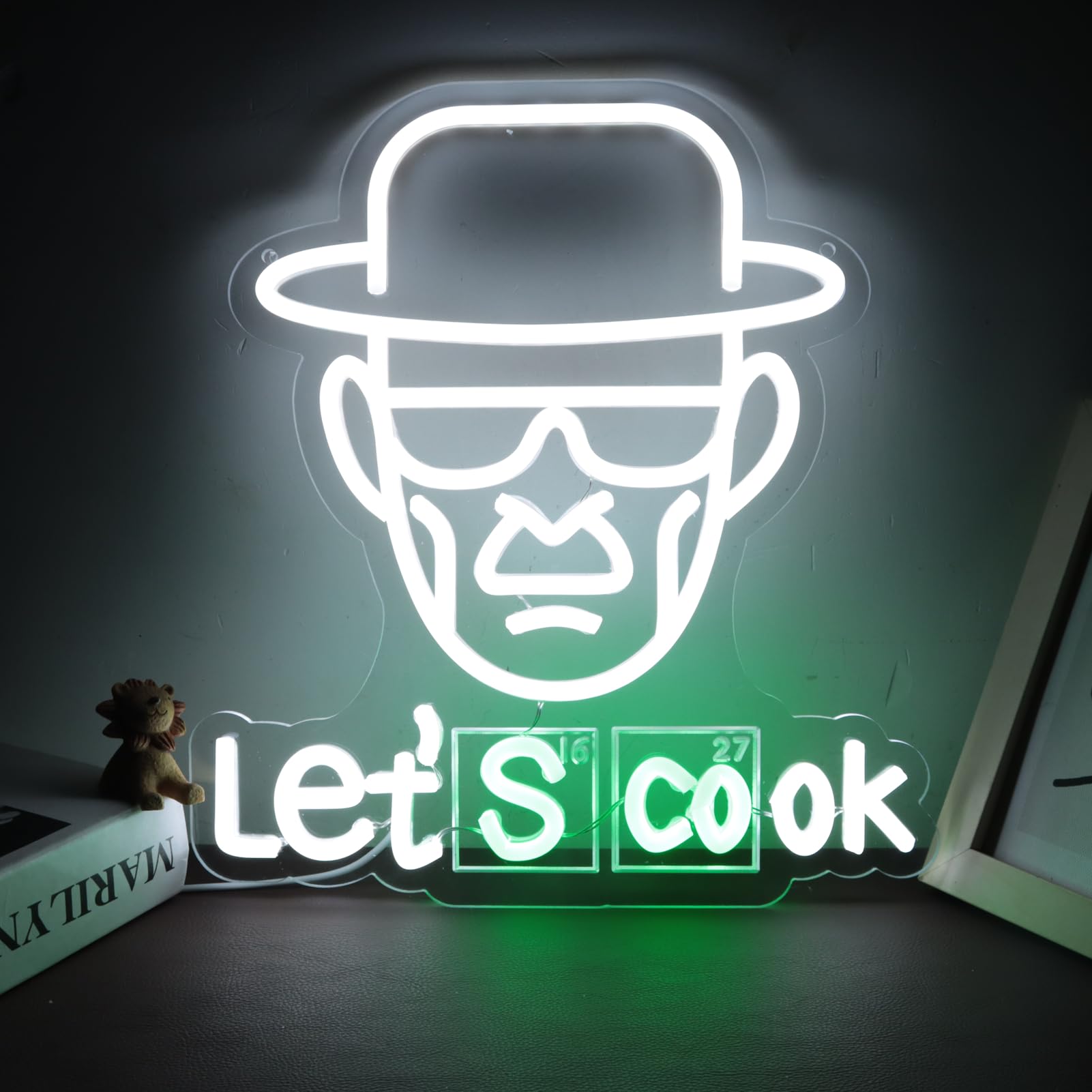 Amazon.com : lmprintNook Breaking Bad Neon Sign Heisenberg for Wall ...