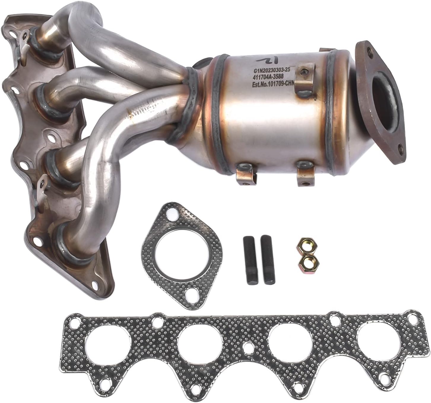 Woosphy Exhaust Manifold Catalytic Converter Replacement for Hyundai Accent Veloster 2011-2017 ...