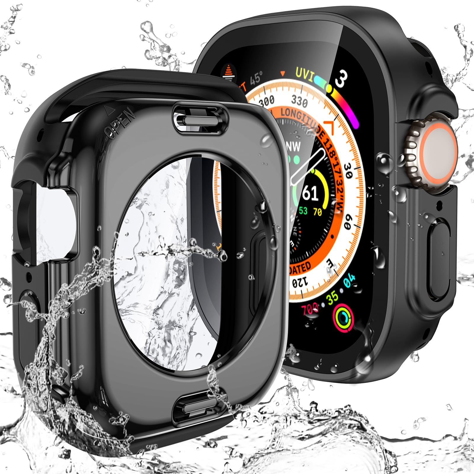 Amazon.com: [2 in 1] Goton Waterproof Case for Apple Watch Series 10 9 ...
