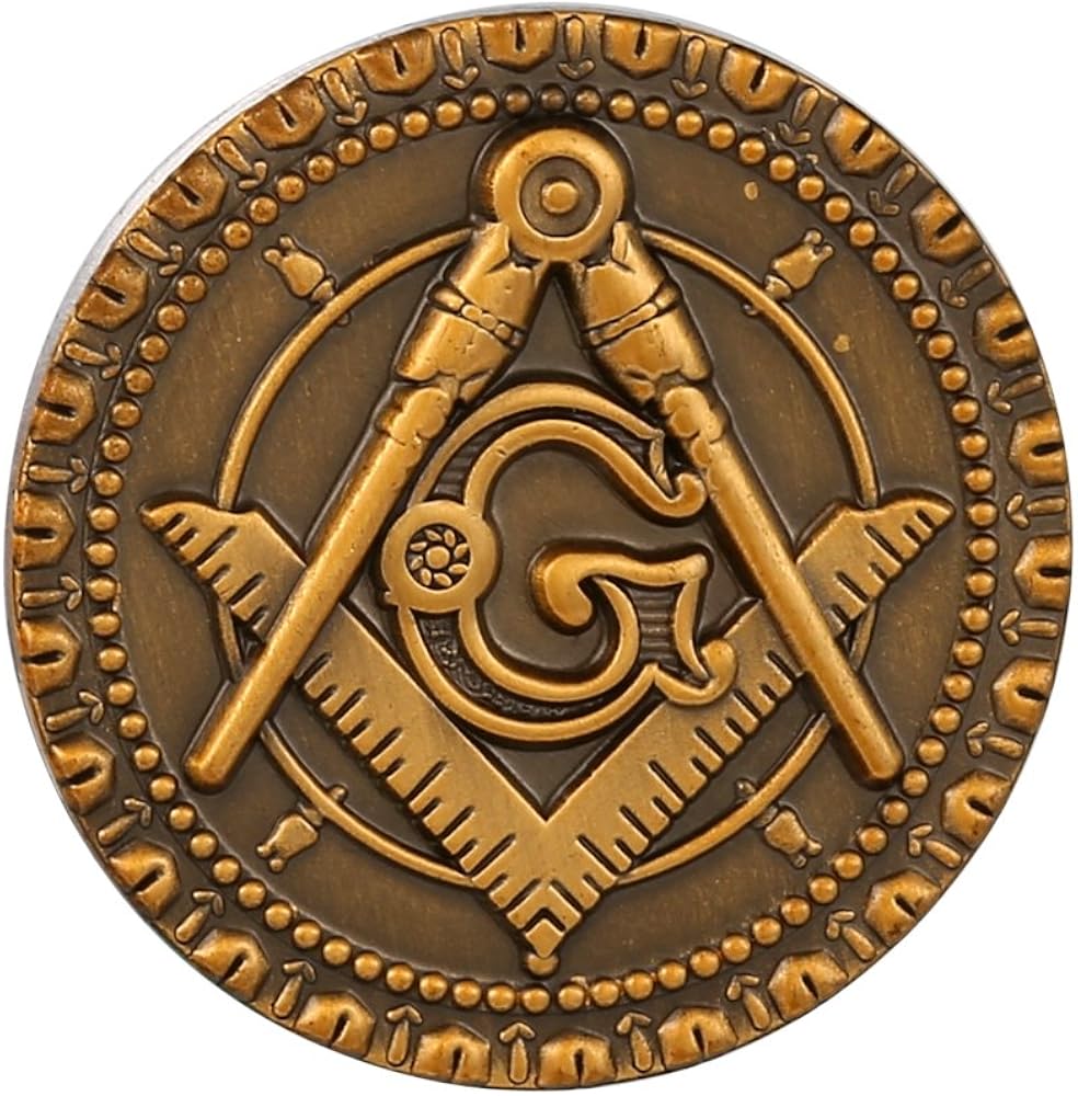 GuDeKe Mason Freemasons Masonic Lapel Pins Badge Pack of 2 - BigaMart