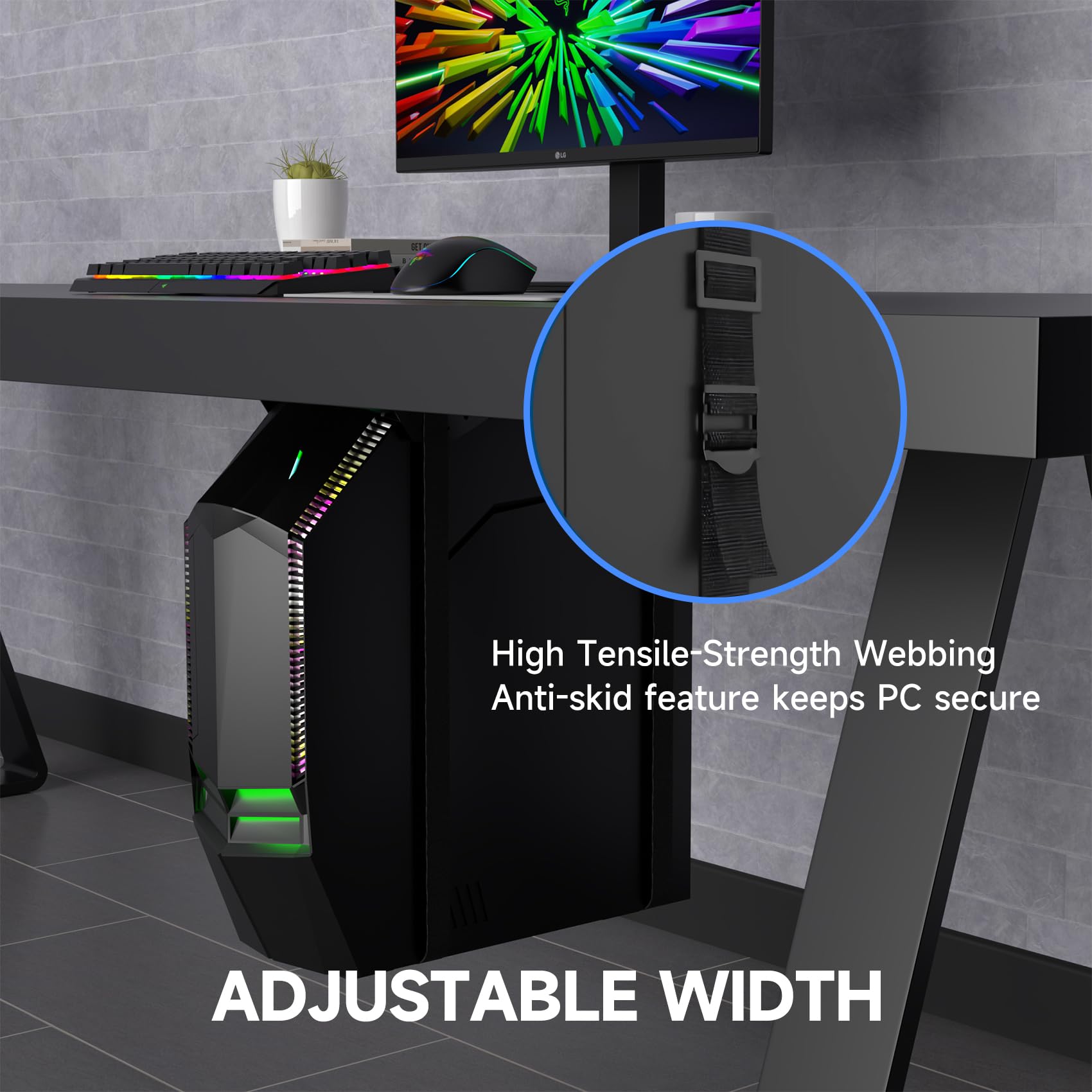 Snapklik.com : Suptek Uiversal PC Wall Mount,Computer Case CPU Holder ...