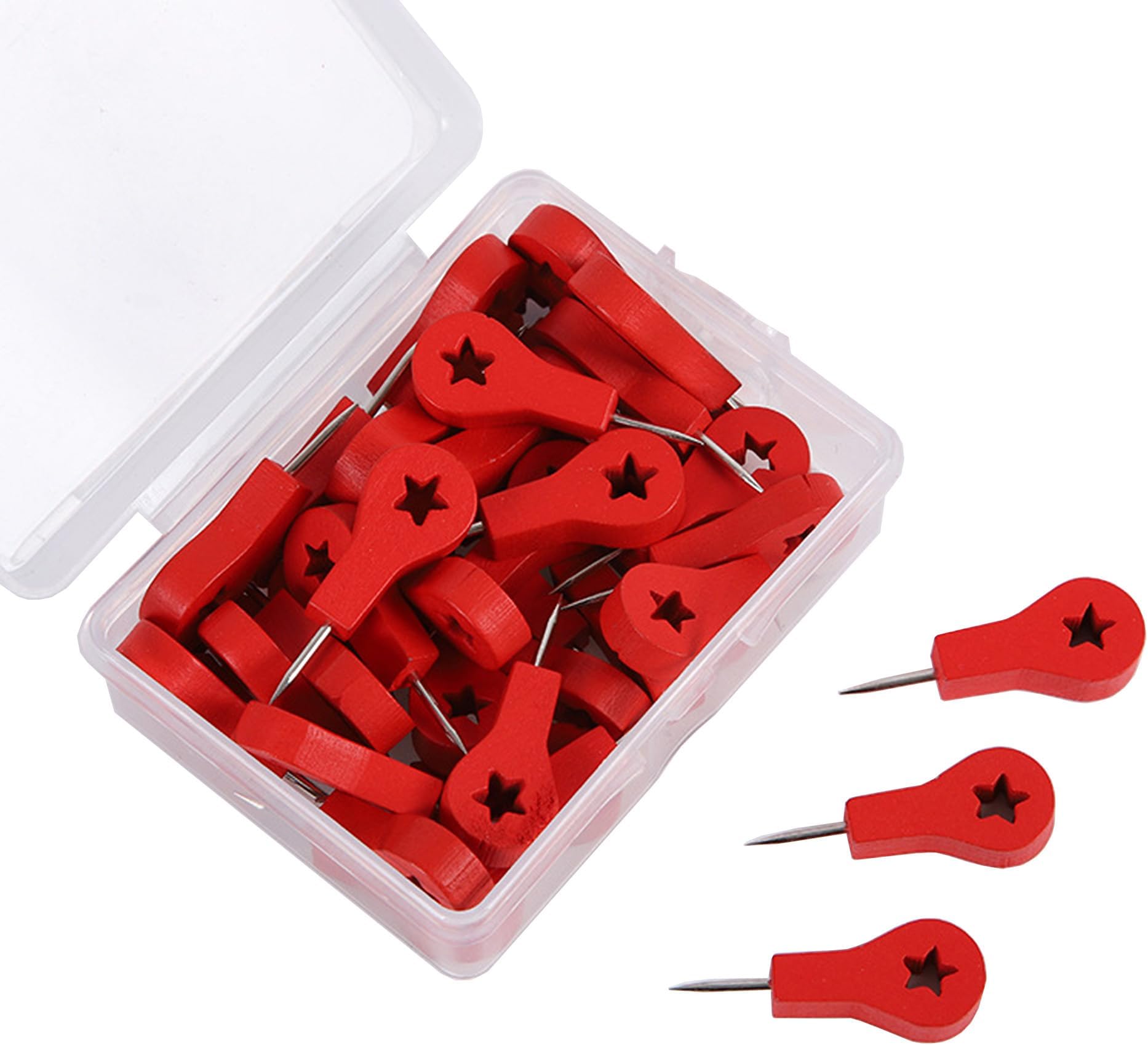 Reißnagel/Pins für Karten, 0,3 cm, klein, 300 Stück rot: Amazon.de ...