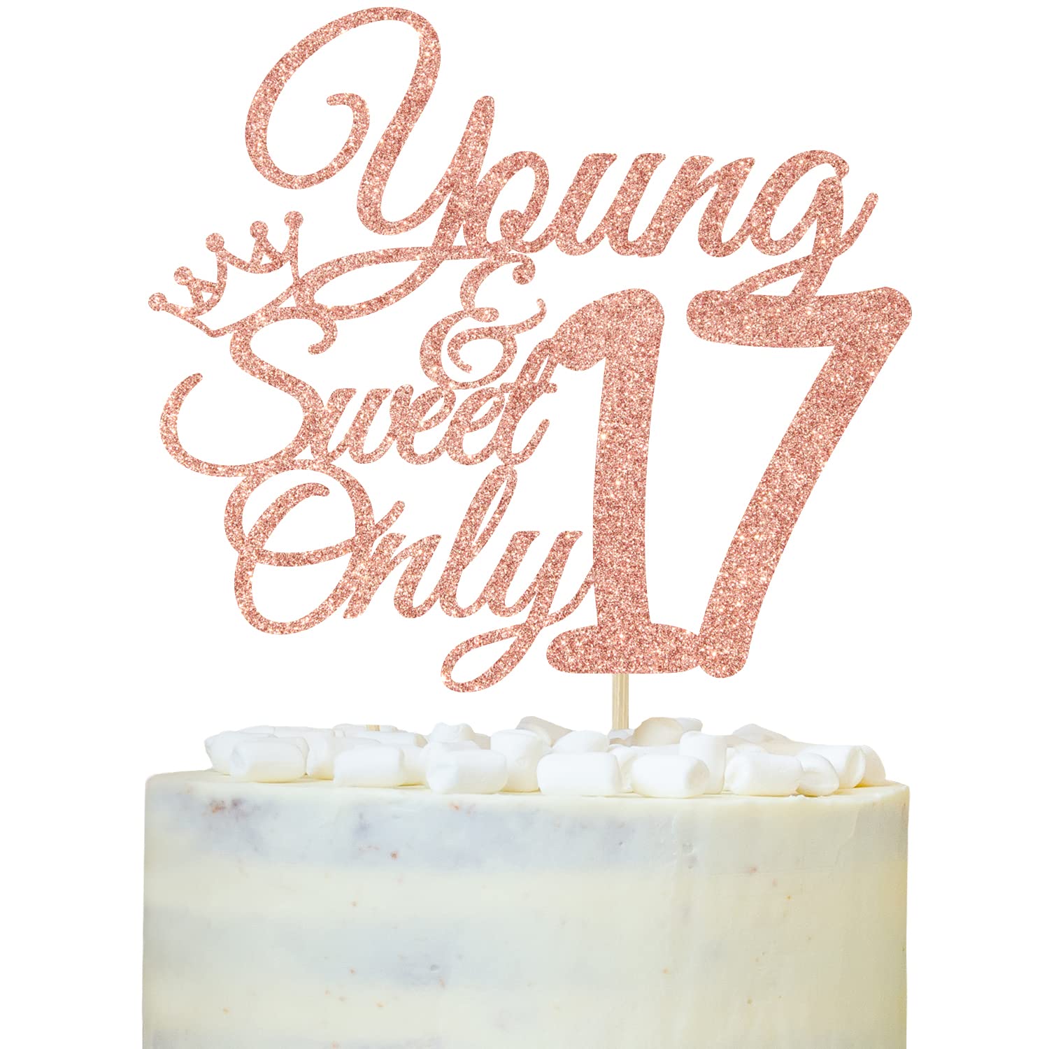 Amazon.com: Young and Sweet Only 17 Cake Topper, Dancing Queen 17, 17th ...