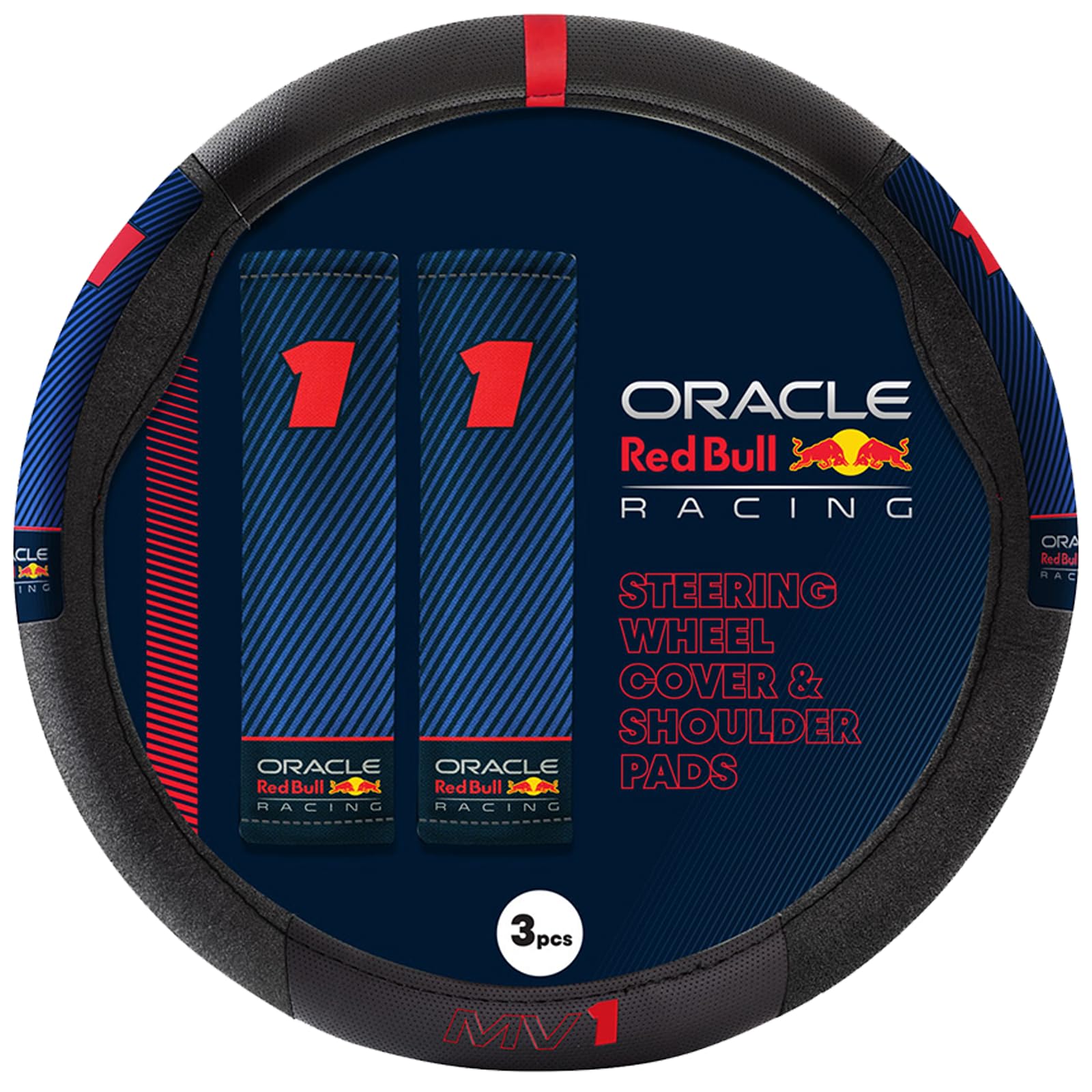 Red Bull Racing Steering Wheel Cover – Universal Fit, Perforated ...
