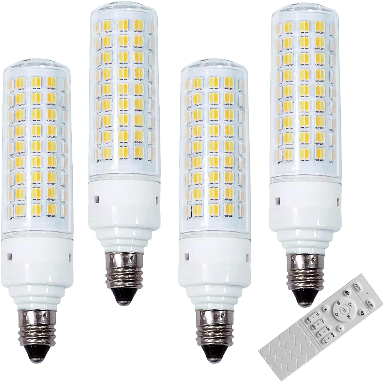 VYAOMLI E12 Smart LED Light Bulbs with 2.4GHz Remote Control, Dimmable ...