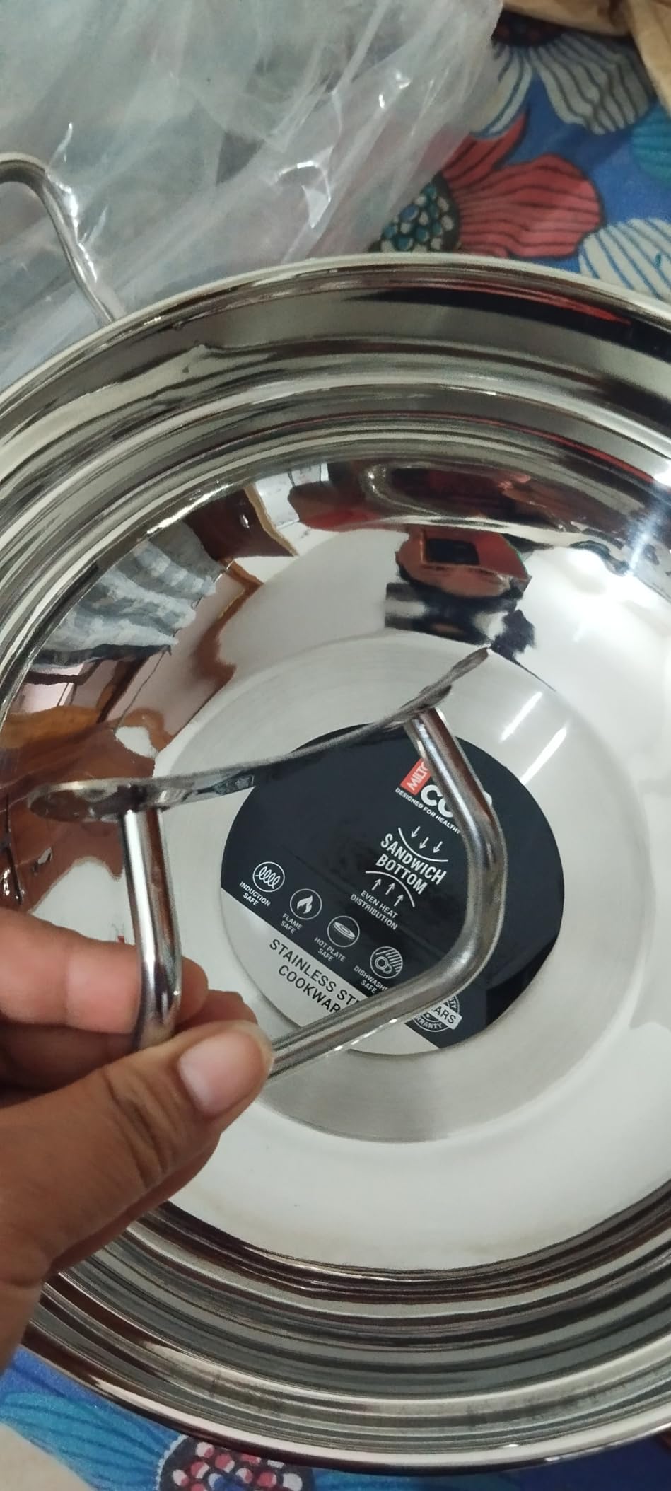 Milton Pro Cook Stainless Steel Multi - Kadhai With Lid (2 - Idli Plate ...