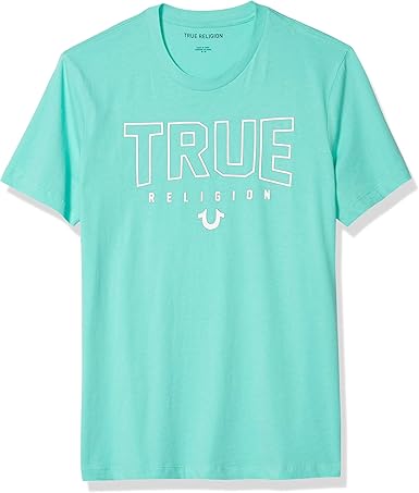 True Religion Men's Graphic Logo Crewneck Tee, Mint, XX-Large : Amazon ...