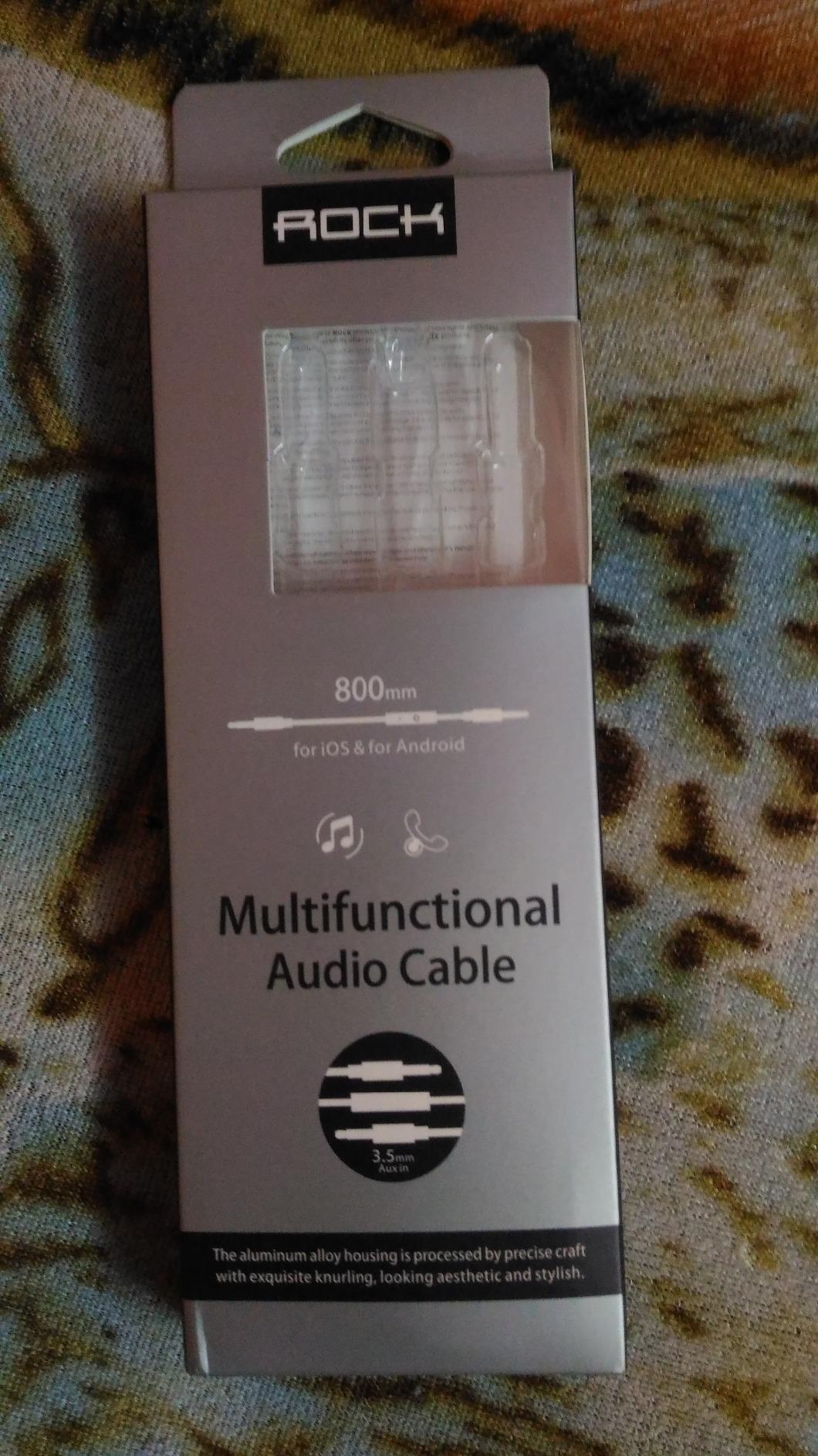 Rock CABLESETC Aux Hotline Cable with Built-in Microphone 3.5mm Male to ...