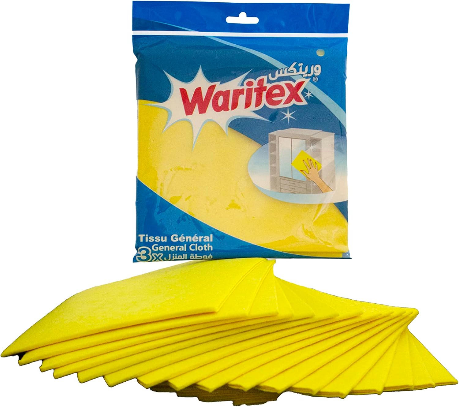 قماش تنظيف من واريتيكس، اصفر، 20 قطعة، مقاس واحد : Amazon.eg