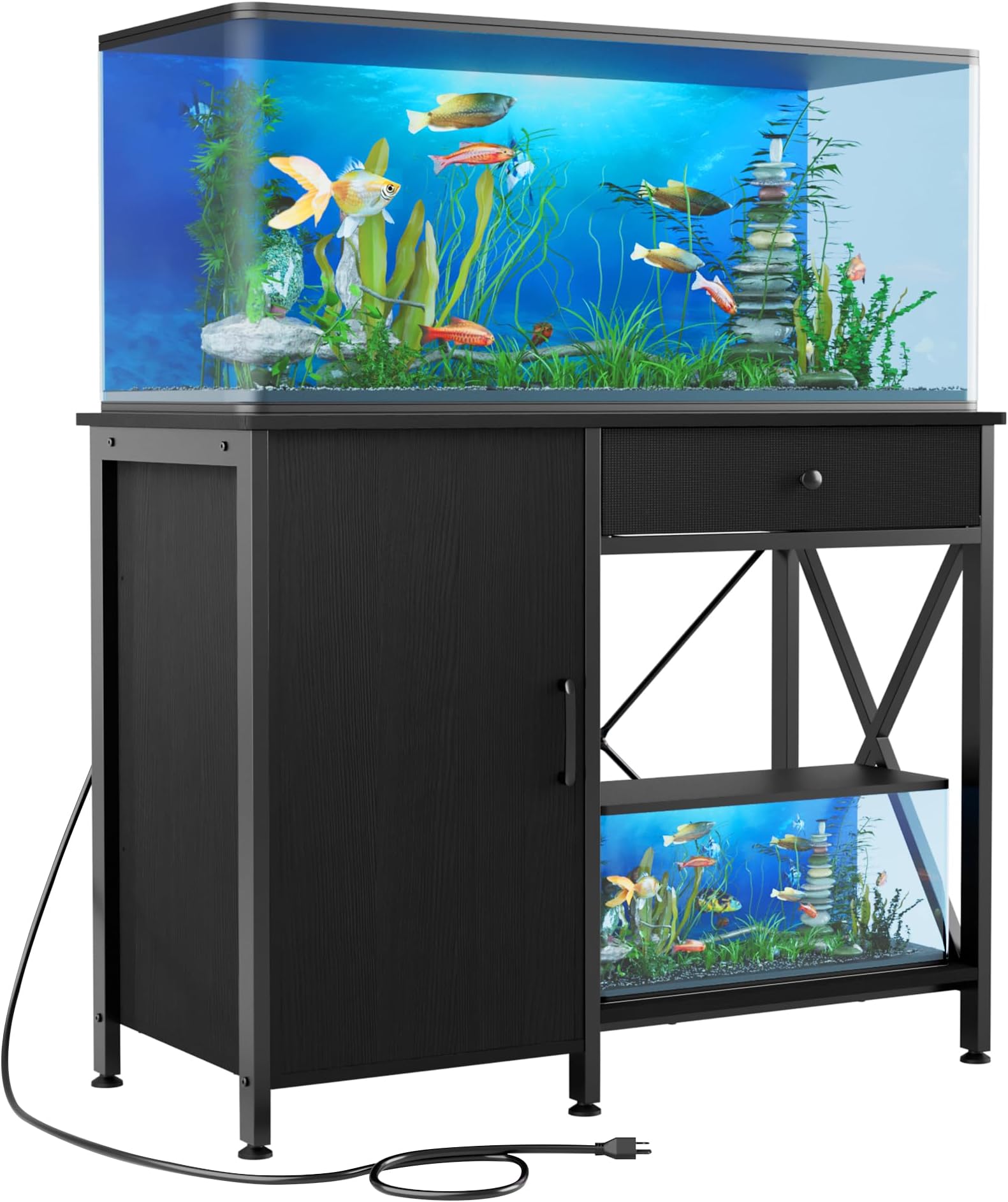 Amazon.com: VEVOR Aquarium Stand, 40 Gallon Fish Tank Stand, 36.5 x 15. ...