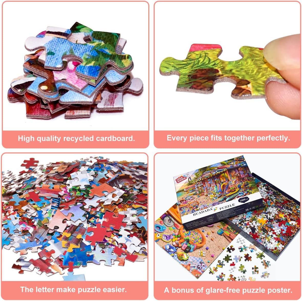 HUADADA Jigsaw Puzzles 1000 Pieces for Adults | Beach Shop | 1000 Piece ...