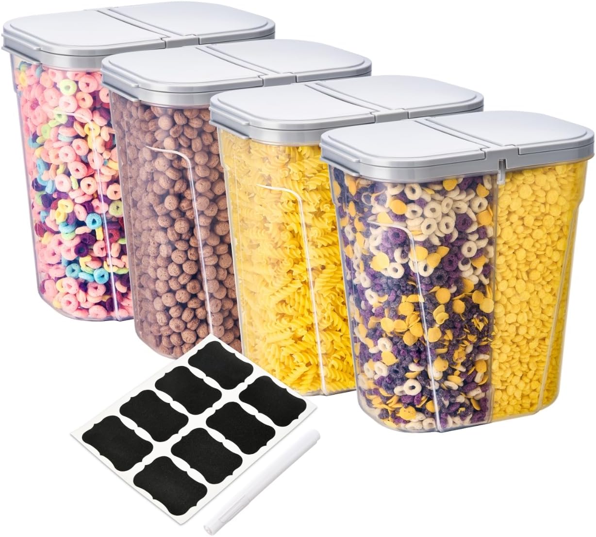 Amazon.com: 5 Liter BPA Free Cereal Storage Containers 2-in-1 Box ...
