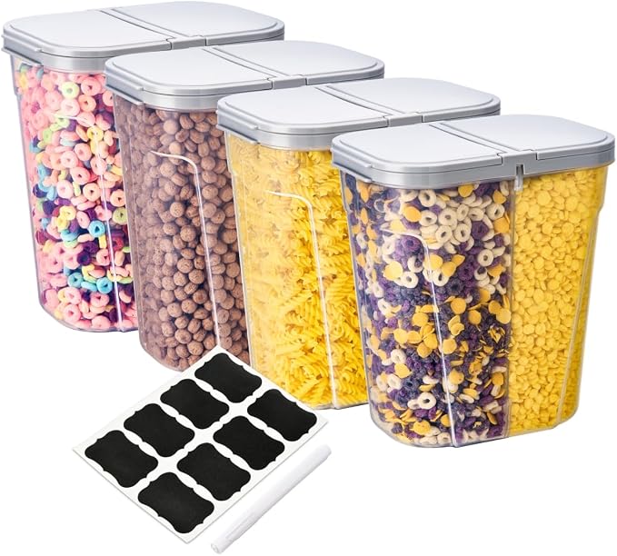 Amazon.com: 5 Liter BPA Free Cereal Storage Containers 2-in-1 Box ...