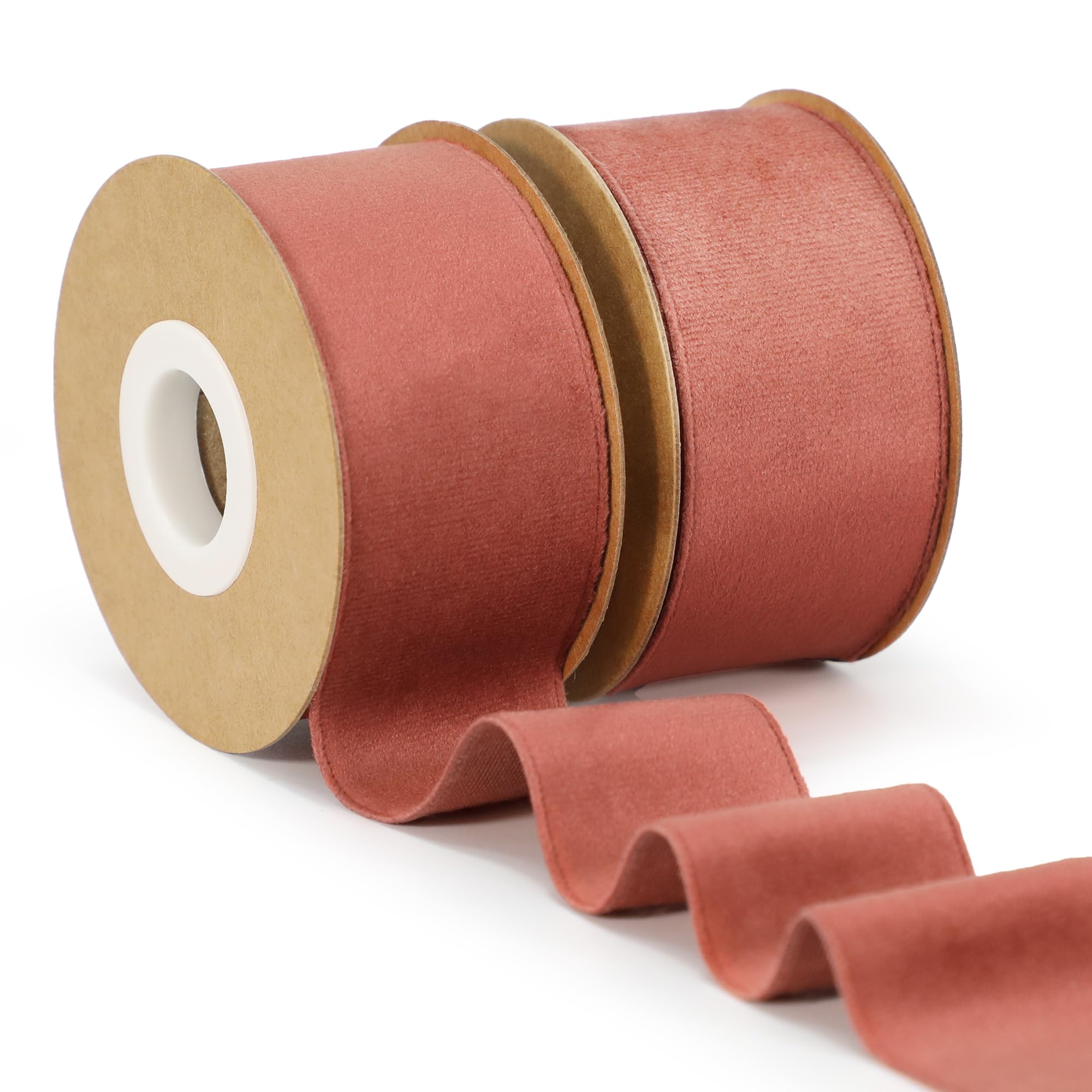 Amazon.com: Keypan Rust Red Velvet Ribbon, 1-1/2 inch Wide Handmade ...