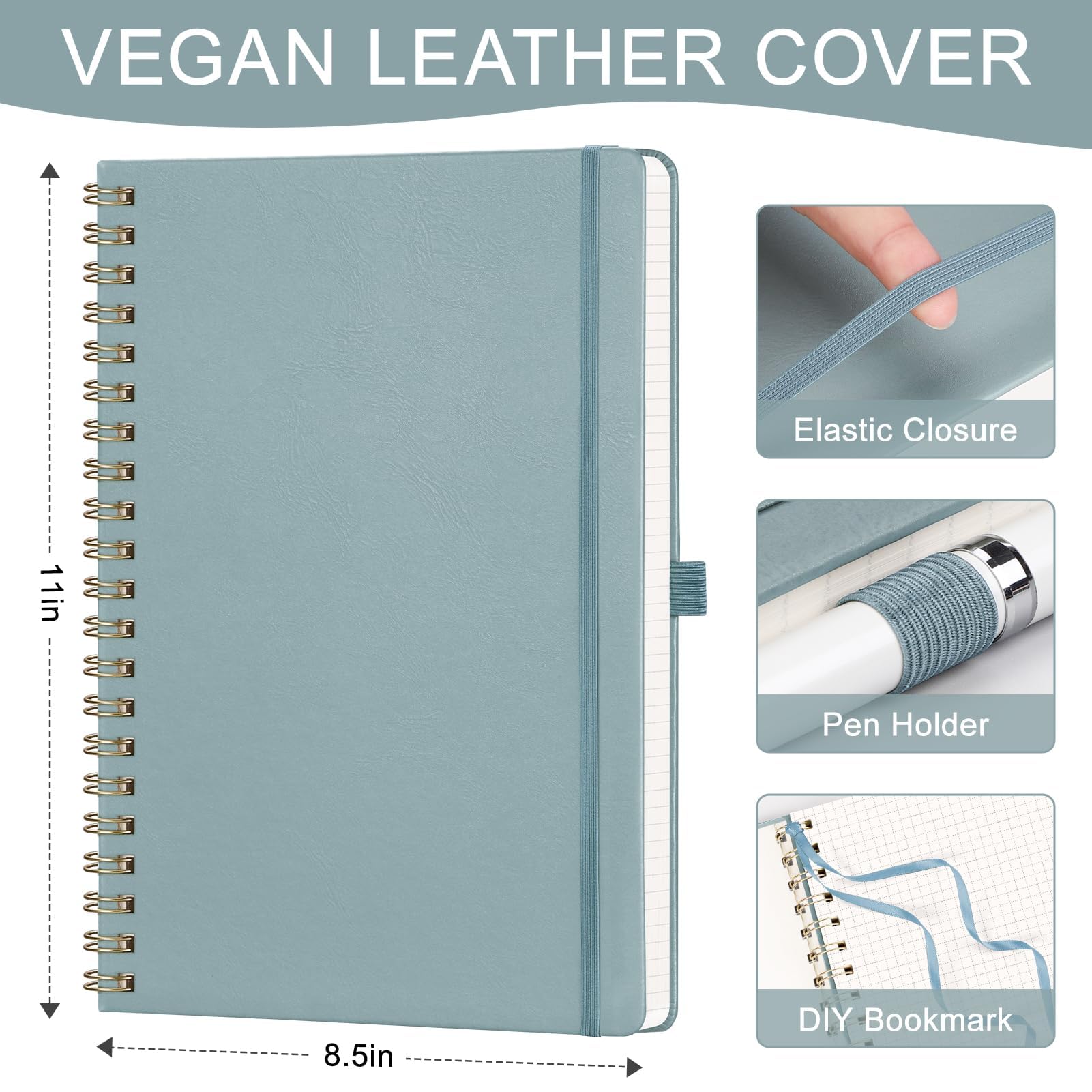 Snapklik.com : Graph Paper Notebook - Spiral Notebook 8.5" X 11", A4 ...