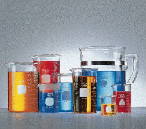 Pyrex Corning Borosilicate Glass Low Form Griffin Beaker, Graduated ...