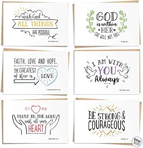 120 Pack Bible Verse Greeting Cards - Bulk Box Set - Craft Paper ...