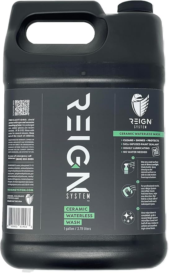 Amazon.com: Reign System Ceramic Waterless Car Wash 1 Gallon - Ultimate ...