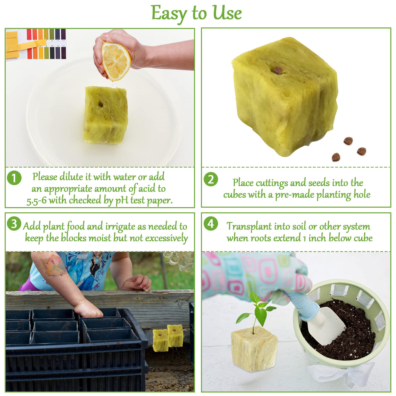 Snapklik.com : Legigo 2 Inch Rockwool Cubes For Hydroponics Seed ...