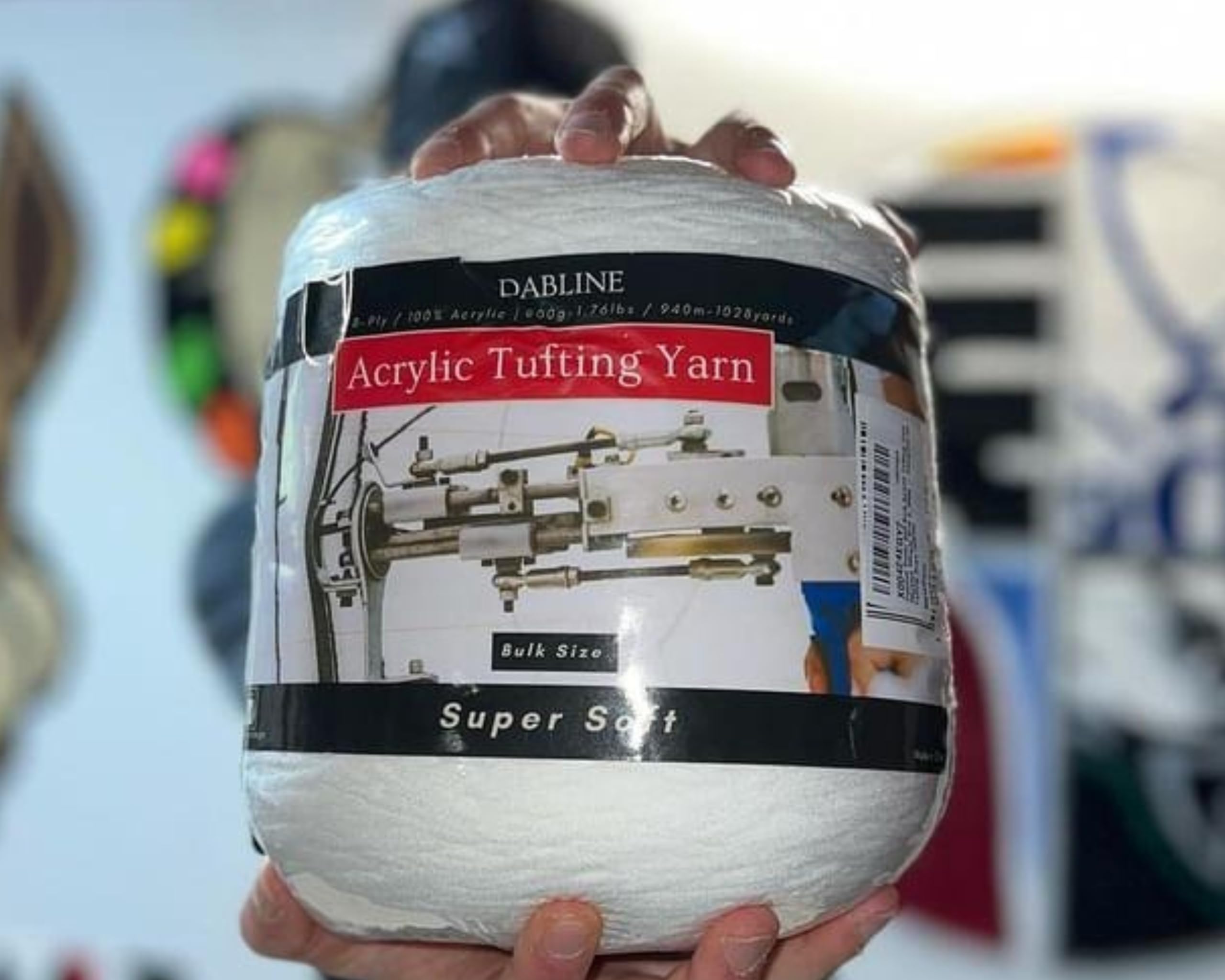 Amazon.com: Dabline Bulk Acrylic Yarn for Tufting - 1028 Yard - 800g ...