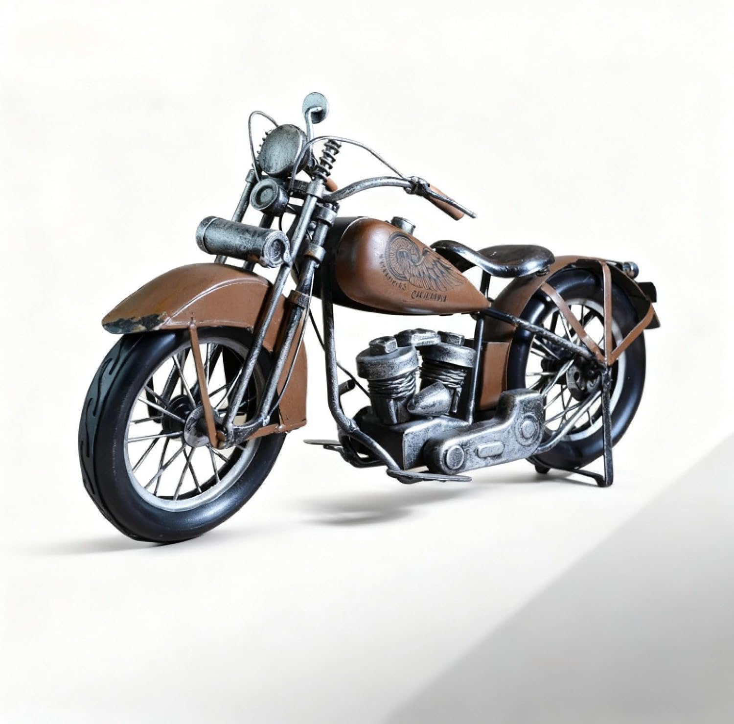 Amazon.com: Scnlkder Die-Cast Vintage Motorcycle Model 1/12 Scale ...