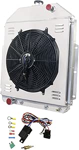 Amazon.com: OzCoolingParts 3 Row Core All Aluminum Radiator + 16" Fan w/Louver Shroud ...