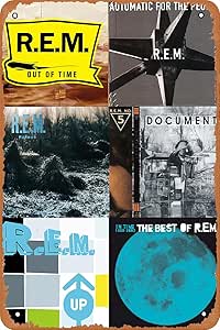 Amazon.com: R.E.M Poster,Vintage Metal Tin Sign,Wall Plaque Decor Metal ...