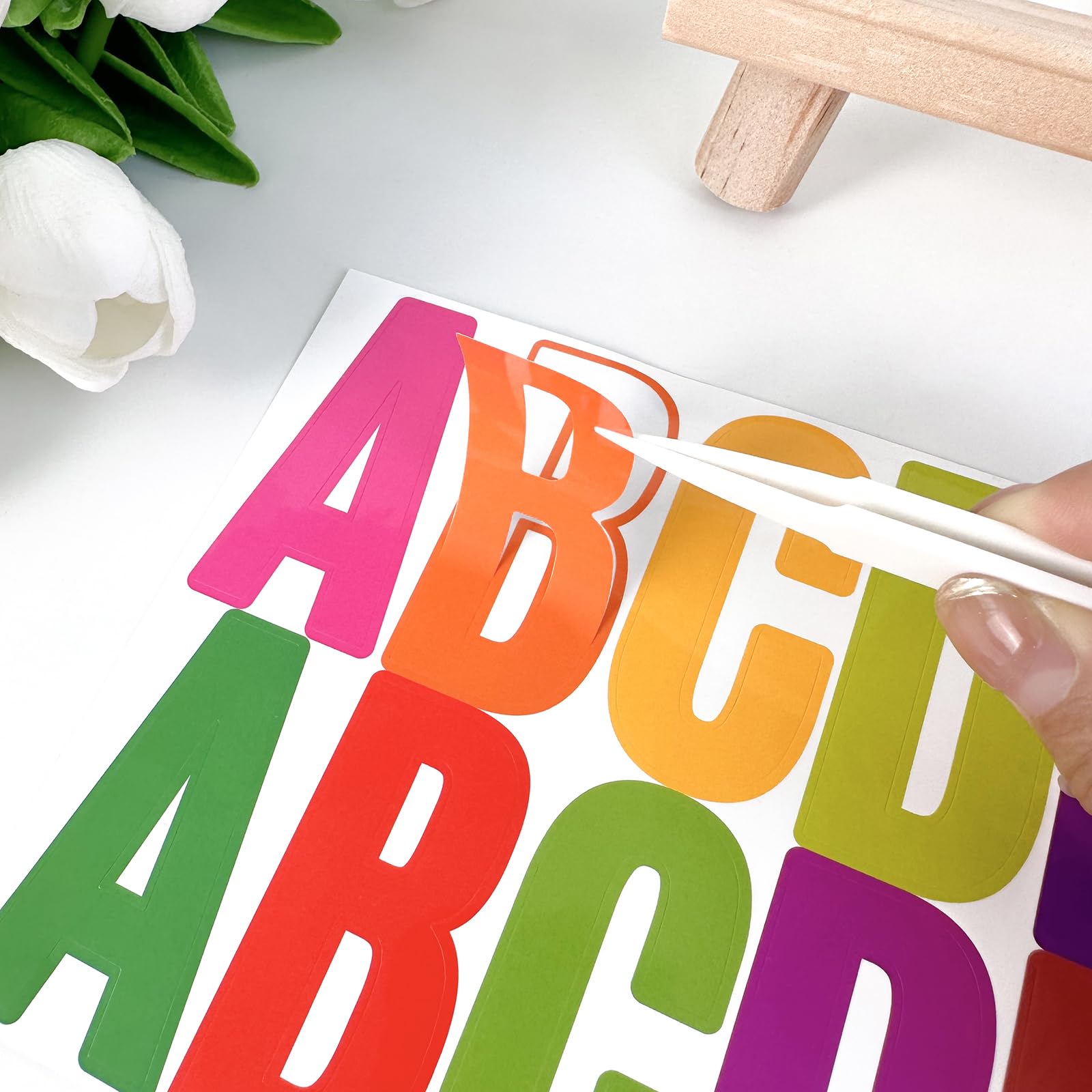 Snapklik.com : 24 Sheets Colorful Outdoor Letter Stickers Large, 2.5 ...